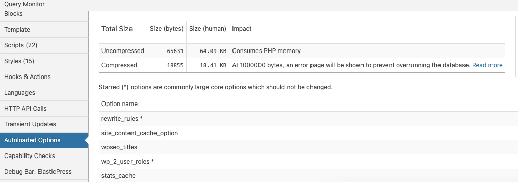 Autoloaded options · WordPress VIP Documentation