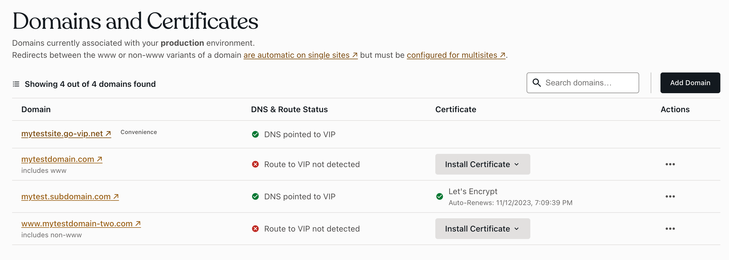 Add a domain · WordPress VIP Documentation
