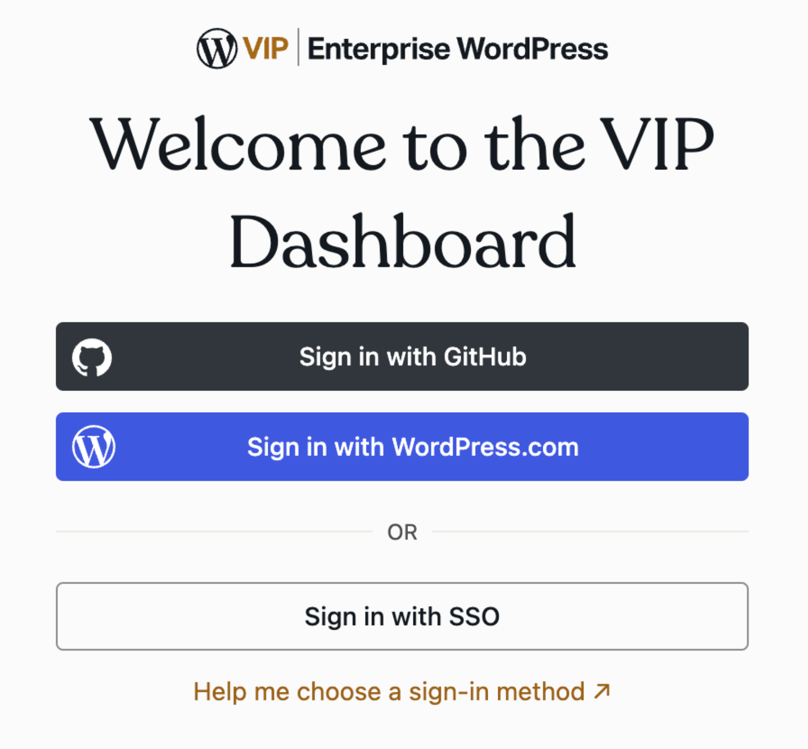 Log in to the VIP Dashboard · WordPress VIP Documentation