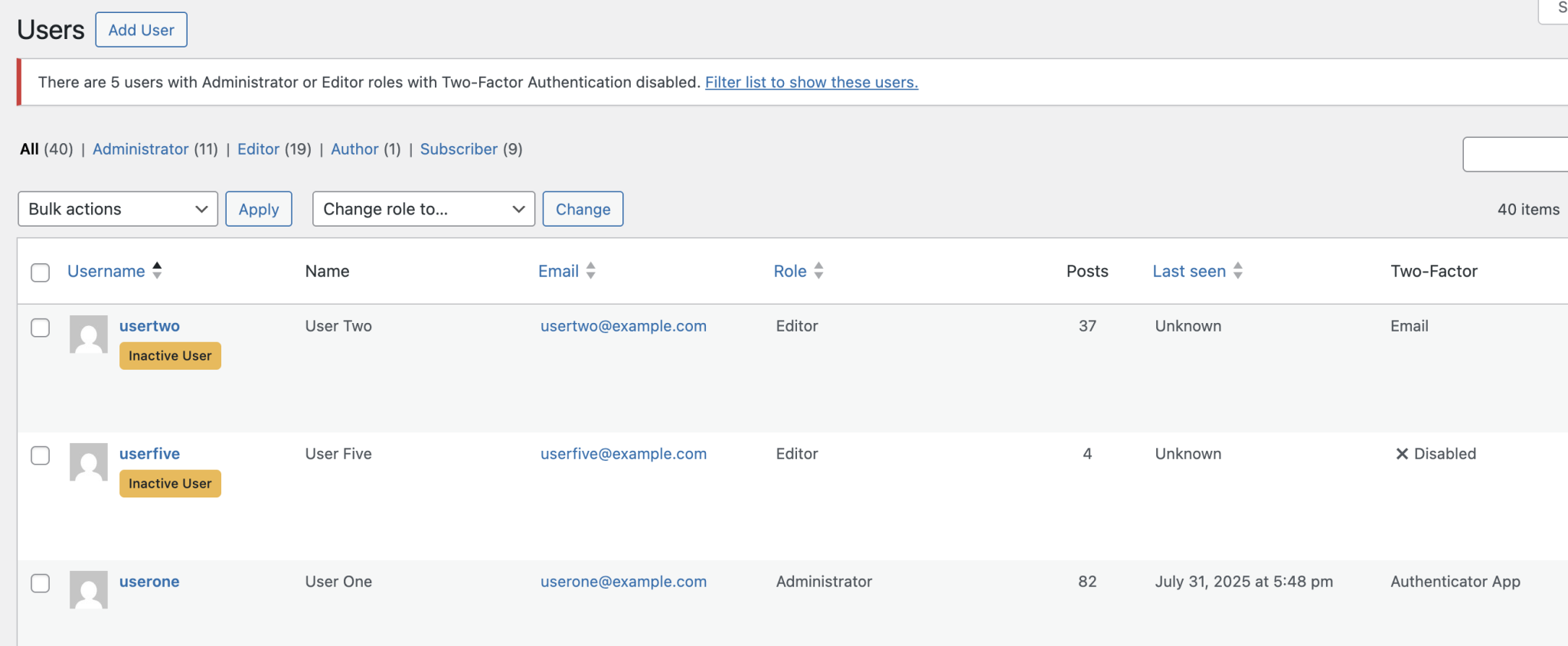 Inactive Users · WordPress VIP Documentation